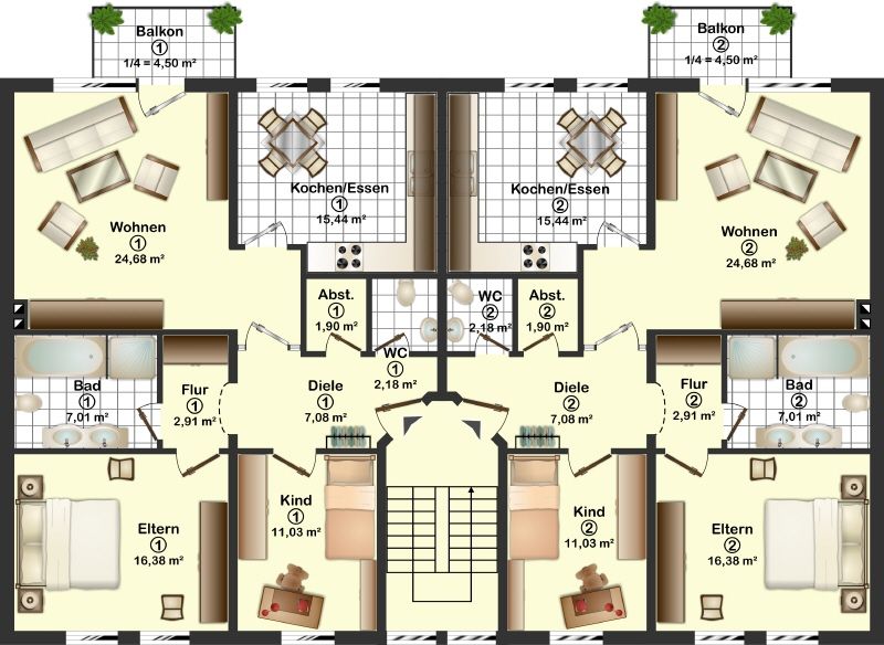 Dachgeschosswohnung in Groß-Umstadt, 74 m²